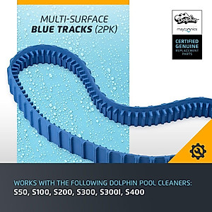 Dolphin Genuine Replacement Part — Durable, Multi-Surface Blue Tracks (2PK) for Traction and Movement (S-line Models) — 99831521-R2