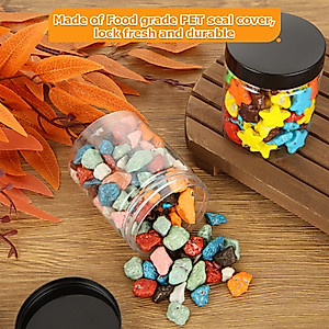 40PCS Plastic Jars with Lids 8oz Empty Plastic Containers with Lids Clear Small Containers Storage Jars Small Containers Storage Jars for Storing Dry Food Makeup Slime Honey Jam