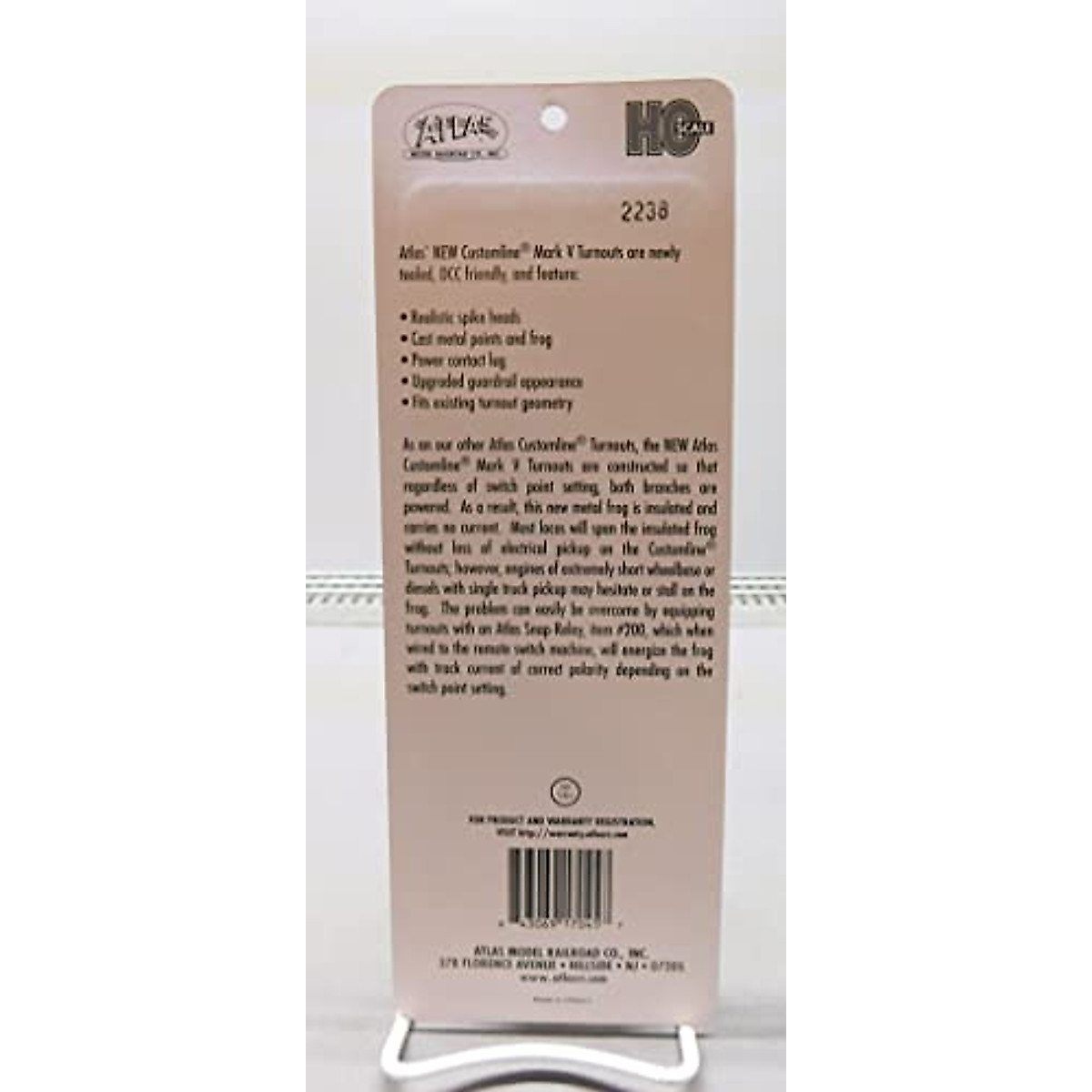 Atlas HO Scale CUSTOMLINE Code 100 Mark V WYE Turnout