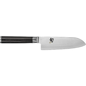 Shun Cutlery Classic Santoku Knife 5.5", Asian-Inspired Knife for All-Purpose Food Prep, Chef Knife Alternative, Handcrafted Japanese Knife