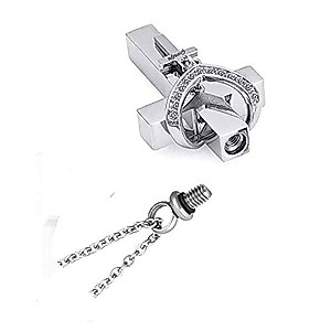 MEMORIALU Cross Urn Necklaces for Ashes Cremation Crucifix Keepsake Memorial Men Stainless Steel Pendant Necklace for Grandpa
