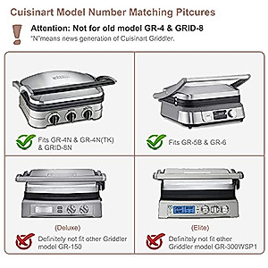 Waffle Plates for Cuisinart Griddler GR-4NP1 5-in-1,Cuisinart Waffle Plates for Griddler, Cuisinart Griddler Waffle Plates, Nonstick coating baking waffle plates,2 pcs