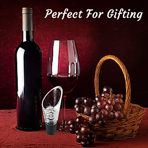 Trovety Aerators For Wine – 2-in-1 Diffuser Oxygenator and Pouring Dispenser for Enhanced Smoother Flavors of Red Wines – Robust Acrylic Plastic and Silicone Rubber Aeration Breather (1)
