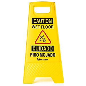 Simpli-Magic 79192 Wet Floor Caution Signs, Basic, Yellow, 3 Pack