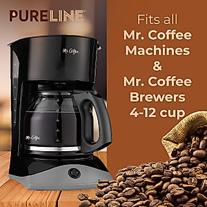 Pure Line Replacment for Mr. Coffee Water Filter Charcoal Disks. Universal Fit for Mr. Coffee Machines. (12 Pack)