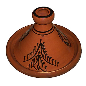 Moroccan small cooking tagine handmade glazed 8 inches in diameter