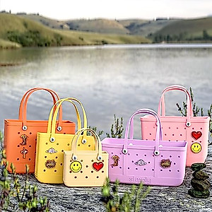 BOGGbeans Symbol Charms for Bogg Bag, Simply Southern Totes, and Similar Styles. Acrylic 3" Symbol Charm Accessories for Beach Totes (Cowboy Boot)