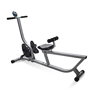 Stamina Easyrow Hydraulic Rower Machine with Smart Workout App - Rowing Machine with Adjustable Resistance for Home Gym Fitness - Up to 300 lbs Weight Capacity