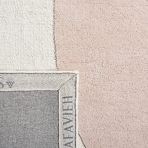 Safavieh Rodeo Drive Collection 3' x 5' Ivory/Blush RD860U Handmade Mid-Century Modern Abstract Wool Area Rug