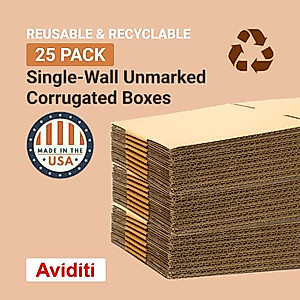 Aviditi 14 x 6 x 4 Corrugated Cardboard Boxes, Long 14"L x 6"W x 4"H, Pack of 25 | Shipping, Packaging, Moving, Storage Box for Home or Business, Strong Wholesale Bulk Boxes