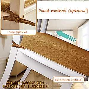 RDMTZD Personalized Bench Cushion, Custom Window Seat Chair Pad Waterproof Outdoor Indoor Furniture, Bay Sofa Renovation Garden Patio Optional Fabric Leather Linen Piping Size (Thickness: 3 inch)