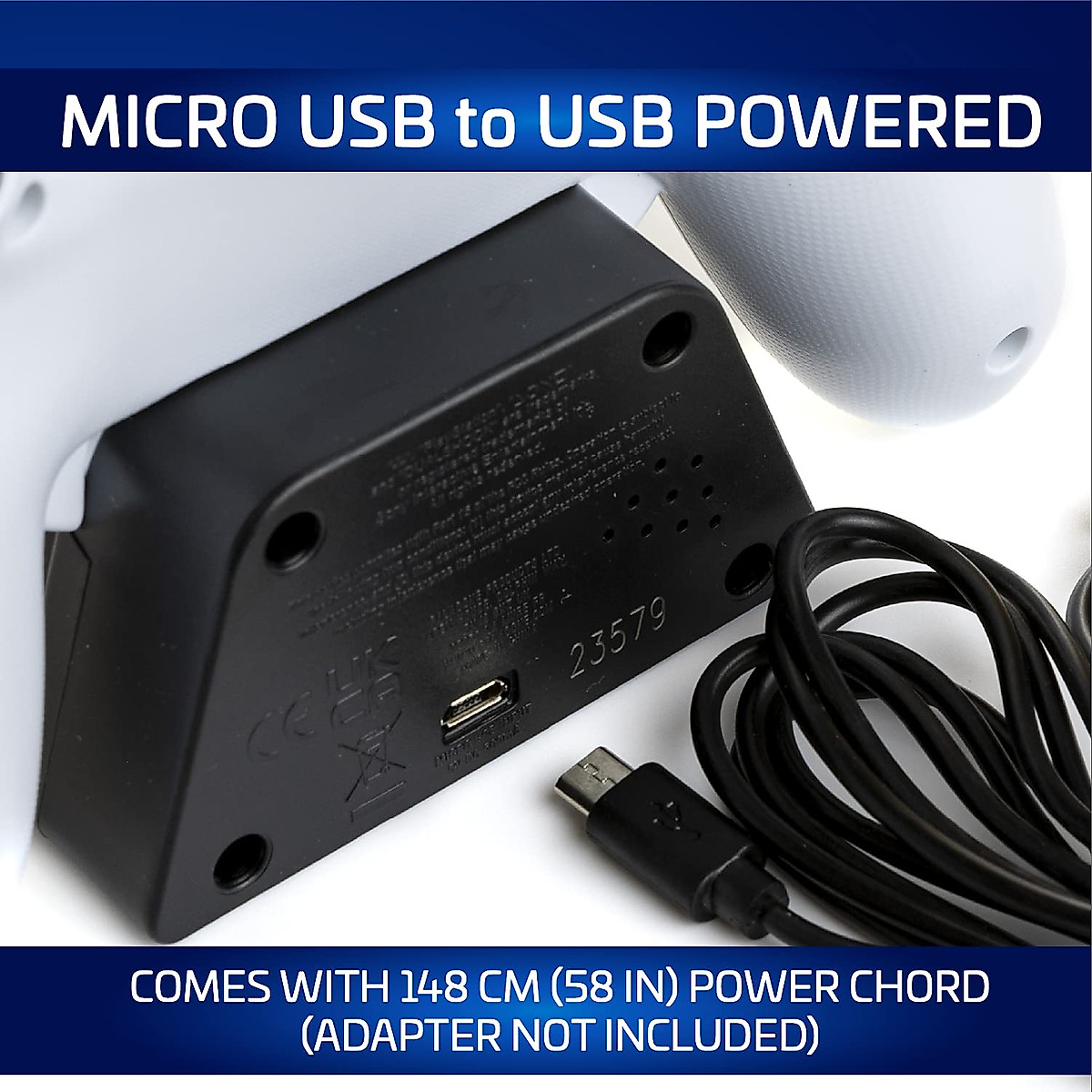 Paladone PlayStation Digital Alarm USB Reverse LCD with Backlight, White PS5 Controller Design, Use D Pad & Buttons to Control & Set Clock, Gamer Decor, PlayStation 5 Gaming Desk Accessories