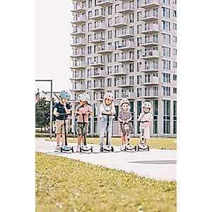 Scoot & Ride - Highwaykick 3 Children Adjustable Wide Deck Standing Scooter Including Safety Pad and LED Wheels (Rose) - for Ages 3-6