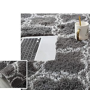 Scceatti Rugs for Bedroom 5x1.5 Feet Washable Fluffy Thick Bedroom Rug Rugs Big Bohemian Kitchen Rug Modern Rug Shaggy Home Area Mat Plush Floor Rugs Room Carpet for Bedroom Living Room Decor,White