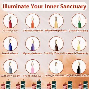 Kunrsug 24 Pack Assorted Color Spell Chime Candles – Premium Mini Unscented Taper Candles for Rituals, Prayer, Birthdays, Meditation, Altar, Spells, Chime Candles - 4 Inch Tall - Ideal for Witches