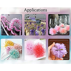 Lauthen.S Tulle Fabric Roll,6" x 100 Yards(300 Feet) Decorative Tulle Spool for Tutu Skirt Sewing Crafting Fabric Hair Bow Making Wedding Baby Shower Party Supplies(Hot Pink)