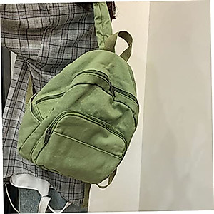 Travel Laptop Backpack, Backpack Womens Fashion Canvas Bag Solid Color Retro Small Backpack Female College School Bag for Teenage Girls Portable Handbag Rucksack| School Bag