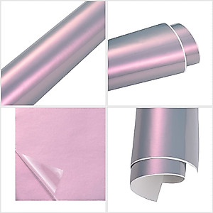 XhuangTech Chameleon Vinyl Wrap Grey to Red Adhesive Car Body Film Sticker Decal Sheet Roll Air Bubble Release DIY (Grey to Red, 60" x 11.8" （1.52M x 0.3M)