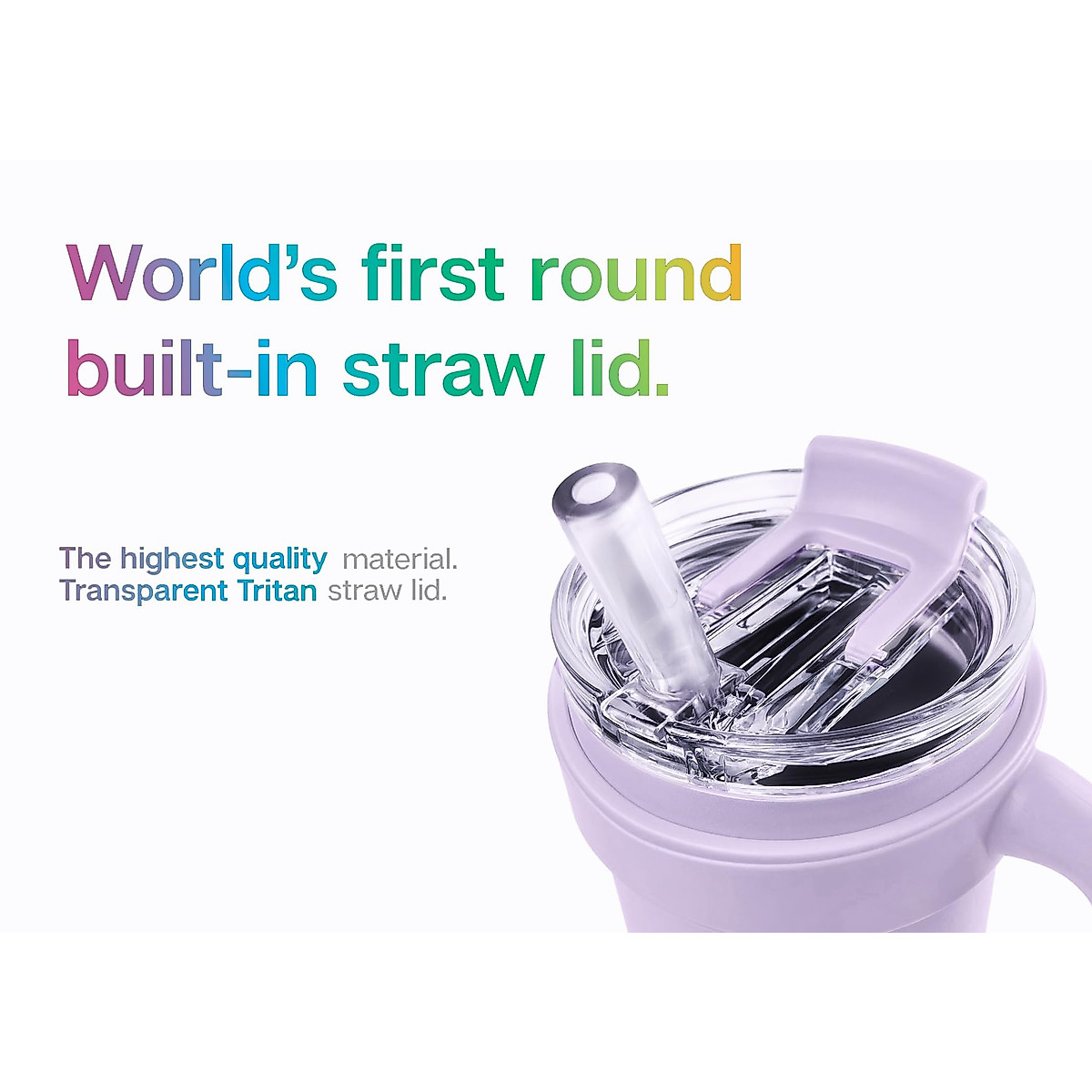 Four Leaf TrustyMate – 100% Leak Proof 40 Oz Tumbler with Handle and Built-In Straw Lid – Insulated Leak Proof Stainless Steel Tumbler