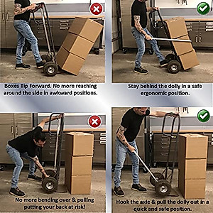 Keyfit Tools Kickboxer Hand Truck Dolly Box Leverage Bar Slide Boxes Off Your 2 Wheeled Dolly from The Bottom for Neatly Stacked Moving/Shipping Boxes Hook Boxes to Tilt Backward