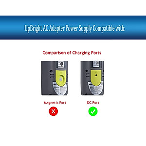 UpBright 13.3V AC/DC Adapter Compatible with Shark VM252 T6 VM252T6 VM252C QM252 VM250 VM252 26 VM252P10 10.8V DC Li-ion Battery VACMOP Pro Cordless Hard Floor Vacuum Mop Power Supply Charger w/Barrel