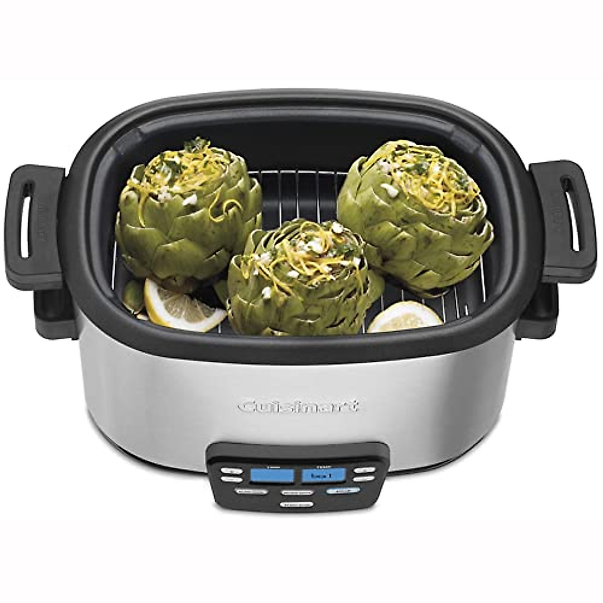 Cuisinart MSC-600 6 Quart 3-In-1 Cook Central Multicooker Slow Cooker Steamer Bundle with 1 YR CPS Enhanced Protection Pack