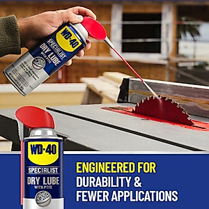 WD-40 Specialist Dry Lube with SMART STRAW SPRAYS 2 WAYS, 10 OZ