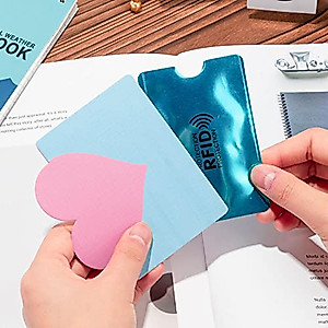 RAYNAG 25 RFID Blocking Credit Card Sleeves ID Card Holders Identity Theft Protection Aluminum Foil Covers, Fits Wallet/Purse Slot Perfectly