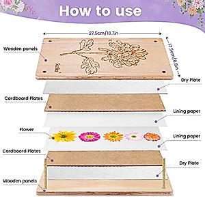 Suziko Large Flower Press Kit for Adults& Kids Flower &Plant Preservation Kit Measures 10.8" x 6.9" Arts and Crafts for Adults Leaf Press & Flower Press- Great Gift for Lovers