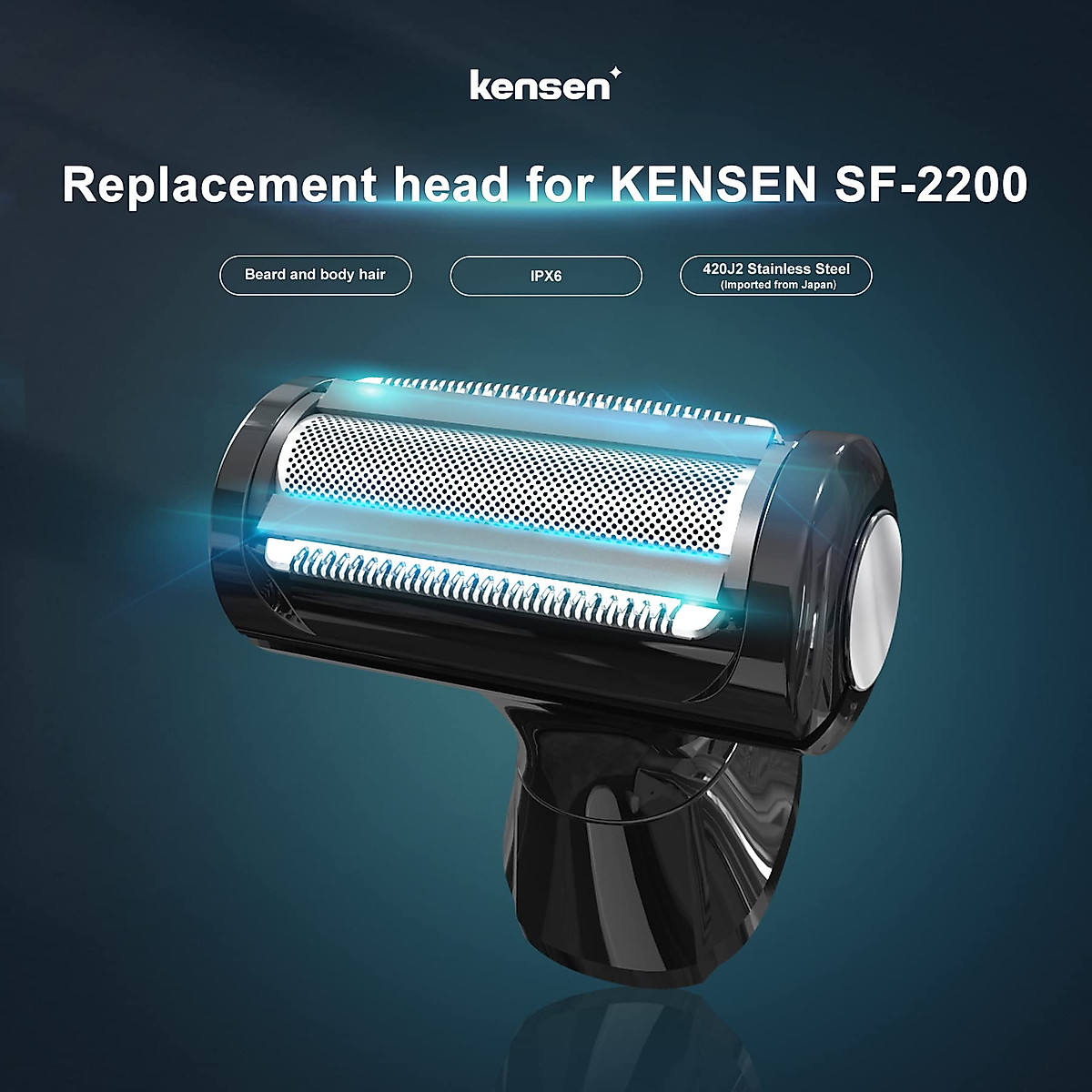 Body Hair Trimmer for Men, KENSEN Upgrade Body Groomer Showerproof Wet Dry Ball Shaver, Portable Battery Operated Groin Area Body Shavers