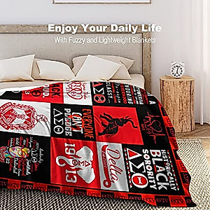 Sorority Gifts Blanket Throws Flannel Fleece Blankets Lightweight Comfortable Warm Gifts for Women Girls Bed Sofa Living Room 50"X40"