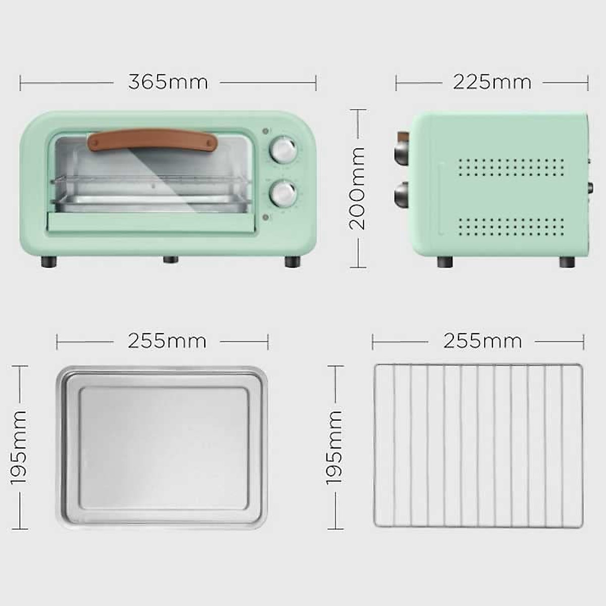FZZDP Mini Electric Oven Bread Pizza Food Baking Machine Household Home Appliance Food Oven Fast Heating