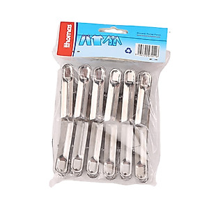 JAGTRADE Clothespin 20 Pcs Stainless Steel Clothes Pins Heavy Duty Metal Towel Clips Clamps Windproof Laundry Underwear Pegs Hanger