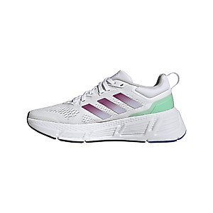 adidas Women's Questar Sneaker, White/Lucid Fuchsia/Silver Dawn, 8.5