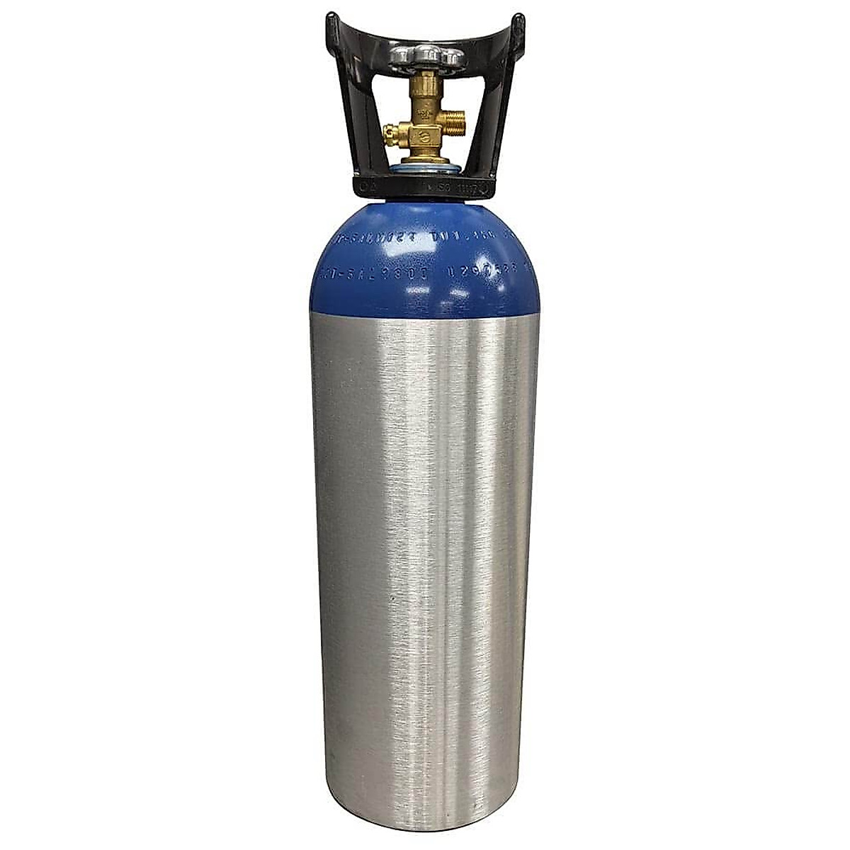 New 20 lb. Aluminum Nitrous Oxide Cylinder Tank with CGA326 Valve & Handle - DOT Approved Silver