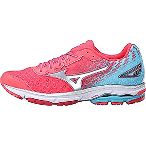 Mizuno Women's Wave Rider 19 Running Shoe, Diva Pink/Capri/Silver, 9 B US