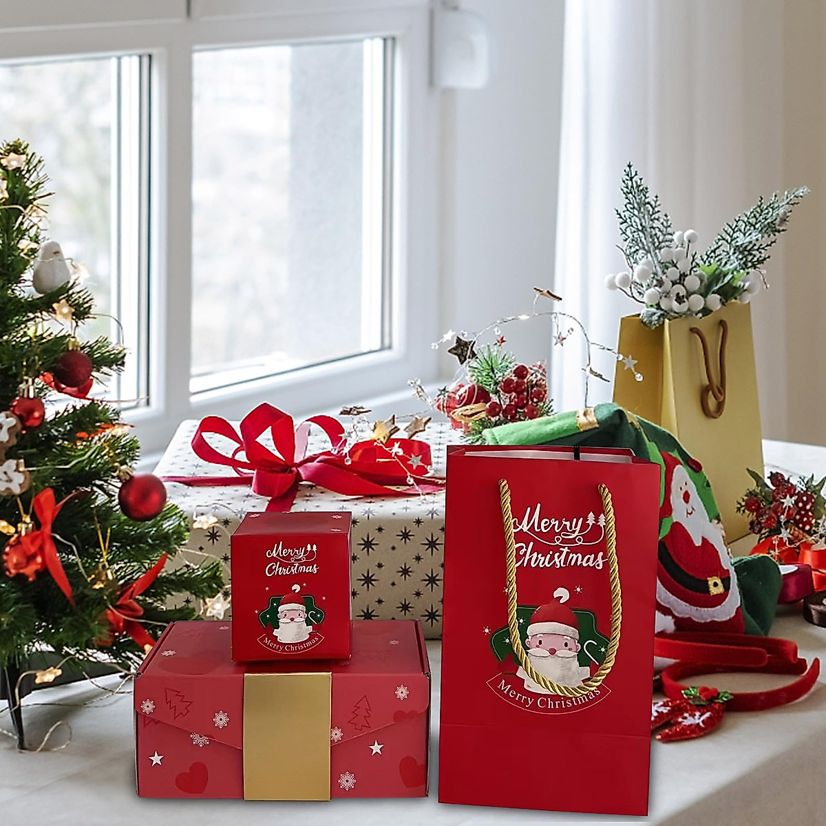 Merry Christmas Surprise Gift Boxes, 2023 Pop-Up Explosion Boxes for Money and Birthdays, Folding Bouncing Boxes for Christmas (10pcs)