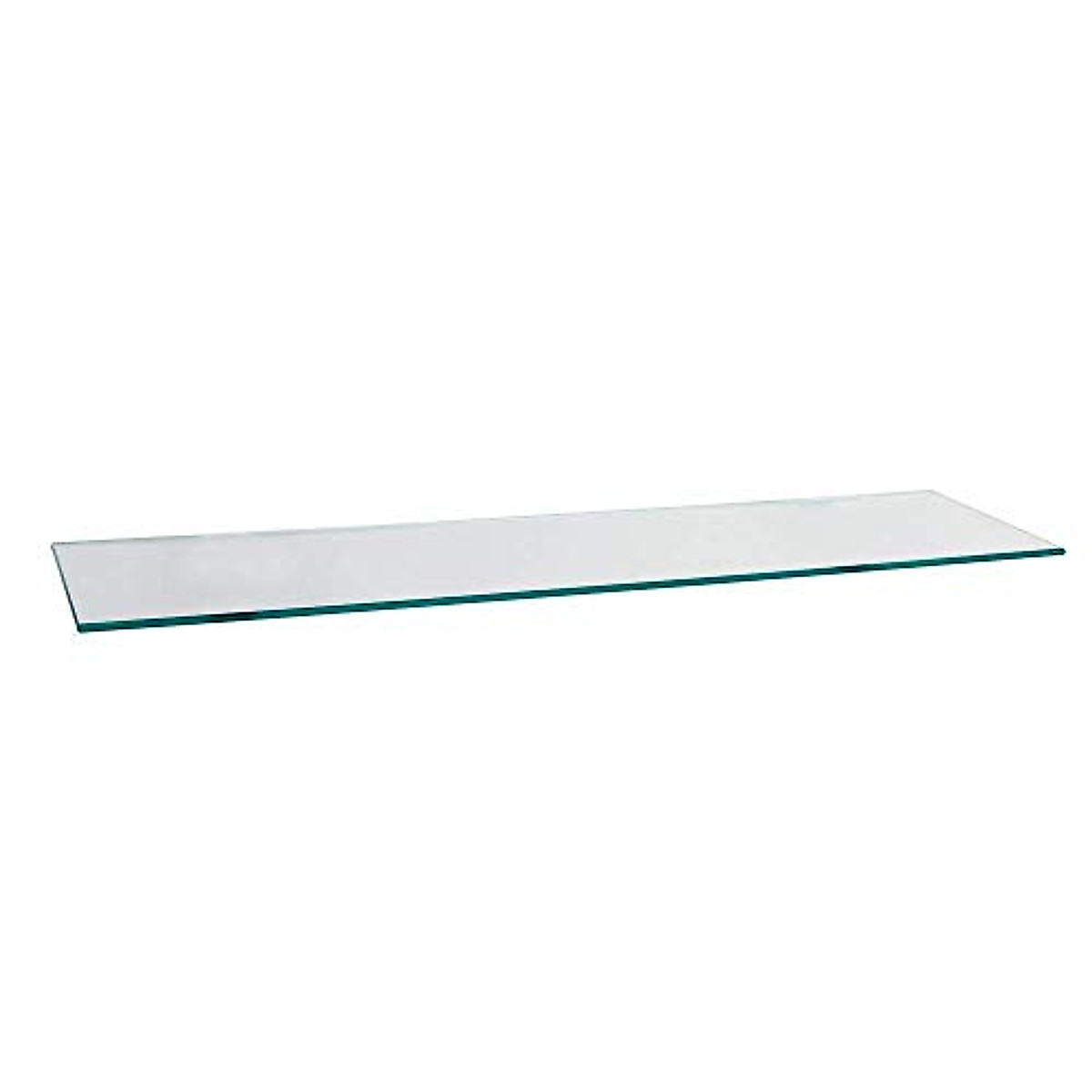Pro Safe Glass 6" X 30" Rectangle Tempered Clear Floating Glass Shelf - Glass Only