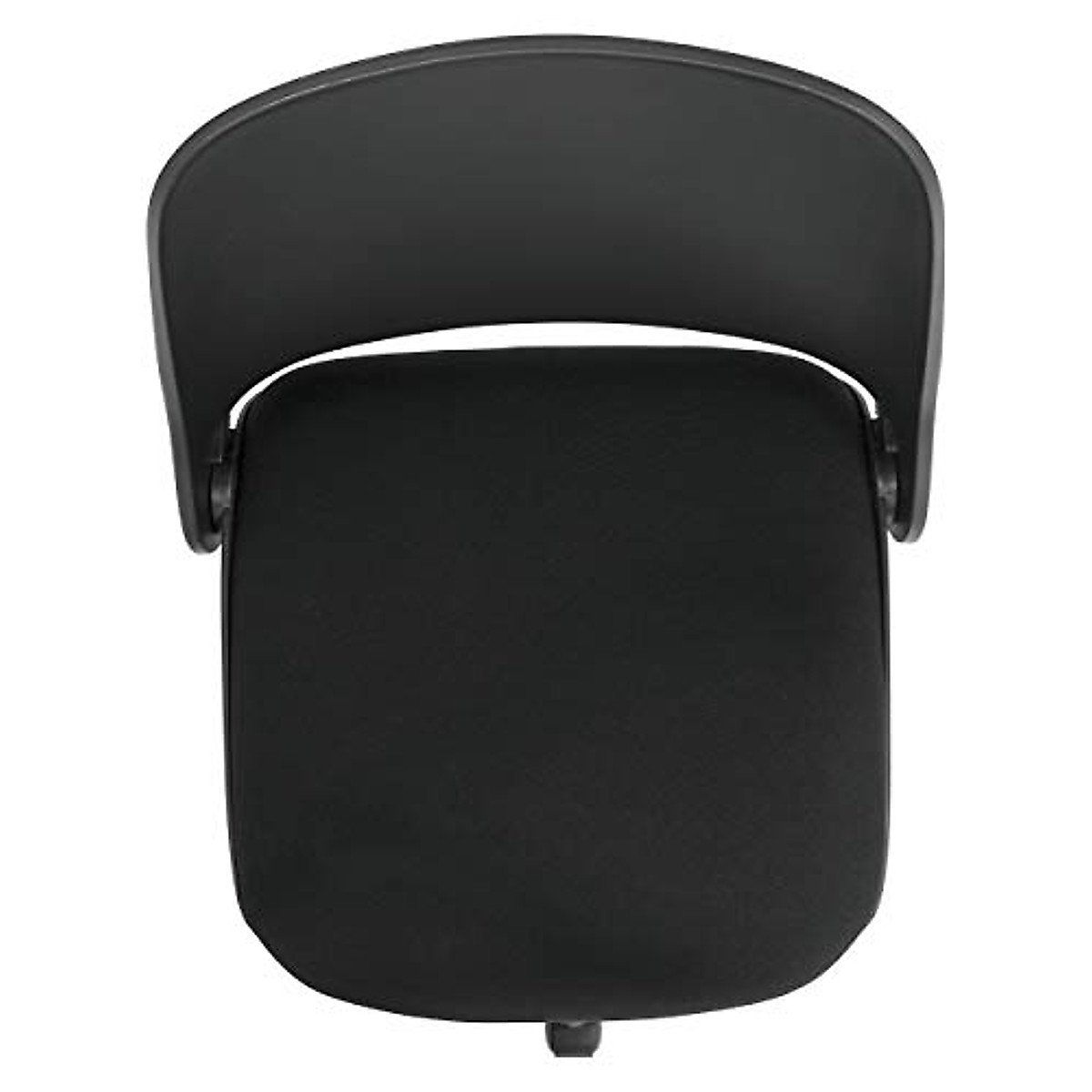 Calico Designs Back, Modern, Swivel, Office Contoured Folding Task Chair, Black/Black, 22"W x 22"D x 37.5"