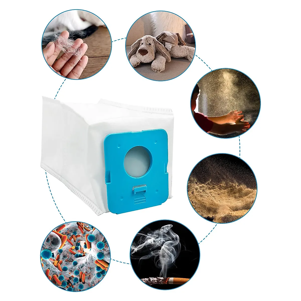 NTSUMI Dust Bags Replace VCA-ADB95 VCA-ADB953 Fit for Samsung BESPOKE Jet Cordless Stick Vacuum Cleaner Replace VS20A95923B/AA VS20A95923N/AA VS20A95923W/AA, 10Pack