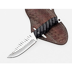 Nice Hand made High carbon steel skiner knife, Hunting knife for skinning, Survvial for camping and hiking with Beautiful leather sheath. (BROWN)