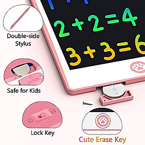Hockvill LCD Writing Tablet for Kids, 8.8 Inch Learning Toys for 3 4 5 6 7 Year Old Girls Boys, Toddlers Doodle Board, Reusable Drawing Pad Travel Essentials, Christmas Birthday Gift for Children