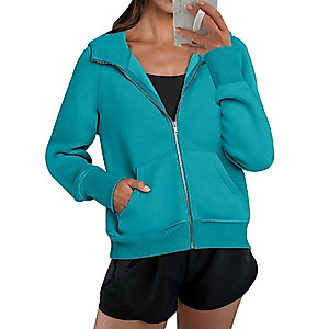 ANRABESS Womens Cropped Zip Up Hoodies Fleece Sweatshirts Zipper Jackets Hooded Pullover Sweaters 2024 Teens Preppy Clothes Medium