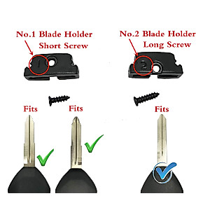 Horande Replacement Key Fob Cover Case fits for Mitsubishi Eclipse Galant Lancer Outlander Keyless Entry Key Fob Shell (2PCS)