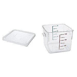 Rubbermaid Commercial Products Space Saving Food Storage Container with Lid, 6 Quart