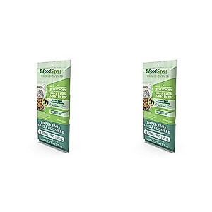 FoodSaver 1-Quart BPA-Free Multilayer Construction Vacuum Zipper Bags, 18 Count (Pack of 2)