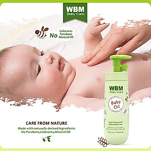 WBM Care Baby Care Gift Set with Baby Oil,Baby Powder and Face Cream - Essentials Skin Care Products,Baby & Mommy Gift Set, 3 Items