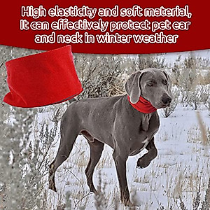 ASENKU Dog Scarf, Pet Dog Neck Warmer Lovely Winter Outfits Accessories for Small Medium Large Dogs, Protects Dog in Cold Weather (Medium, Red)