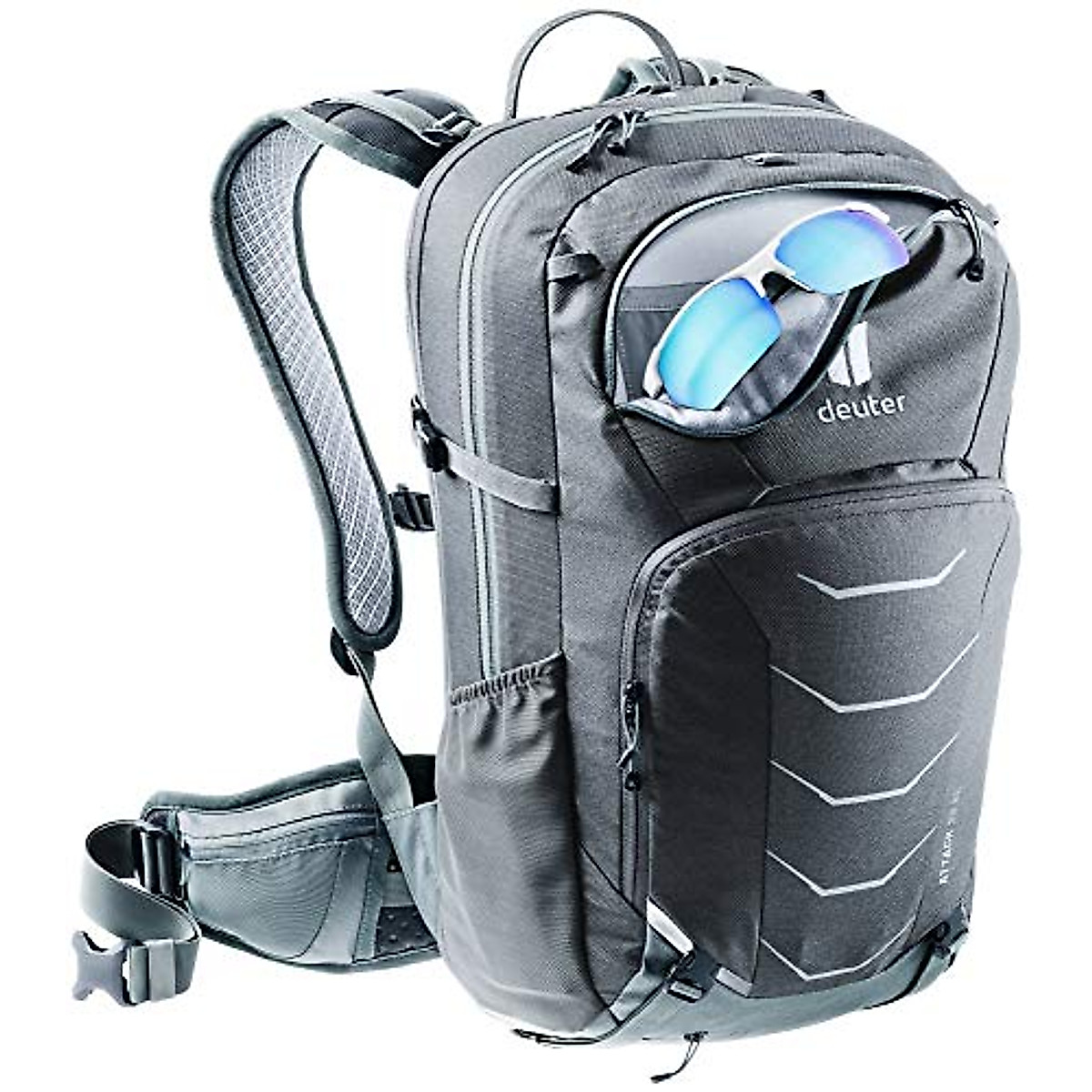 deuter Unisex – Adult's Attack 22 EL Bicycle Backpack with Protector, Graphite Shale, 22 L