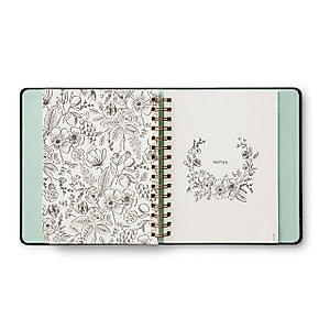 RIFLE PAPER CO. 2024 Flores 17-Month Covered Planner - Aug 2023-Dec. 2024, Weekly and Monthly Pages, Includes Inspirational Quotes, Sticker Sheets, and Illustrated Endpapers